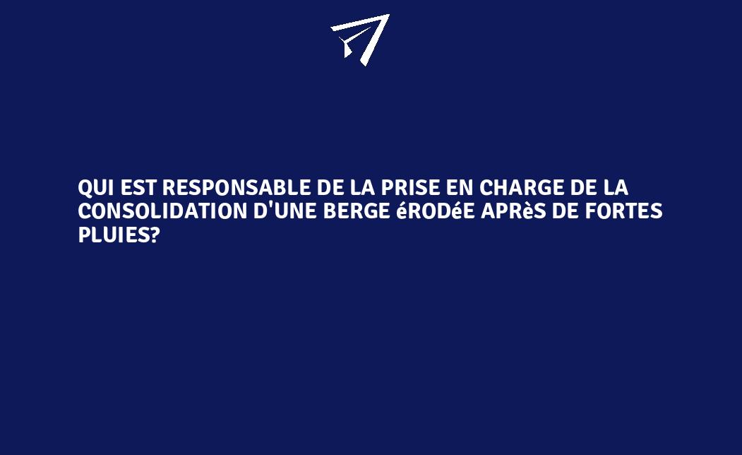 Qui est responsable de la prise en charge de la consolidation d'une ...