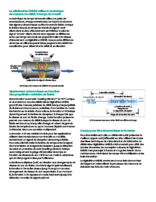 Brochure - Digitalflow df868 data sheet - french - Panametrics - baker ...