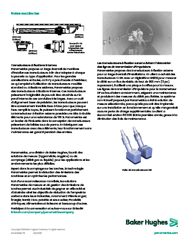 Brochure - Digitalflow df868 data sheet - french - Panametrics - baker ...