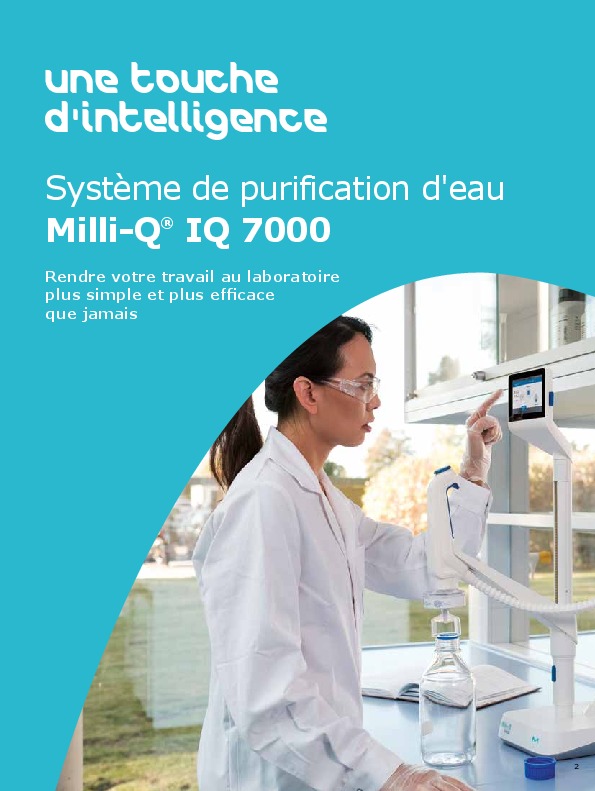 PDF - Brochure milli-q iq 7000 - Merck millipore - FranceEnvironnement