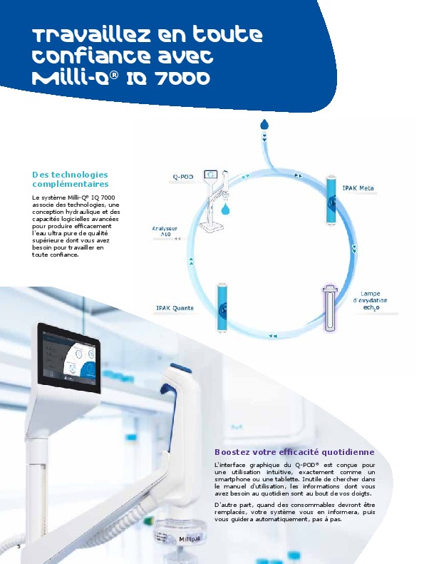 PDF - Brochure milli-q iq 7000 - Merck millipore - FranceEnvironnement