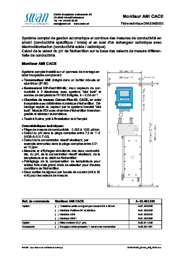 Brochure - Fiche technique_monitor_ami_cace - Swan - FranceEnvironnement