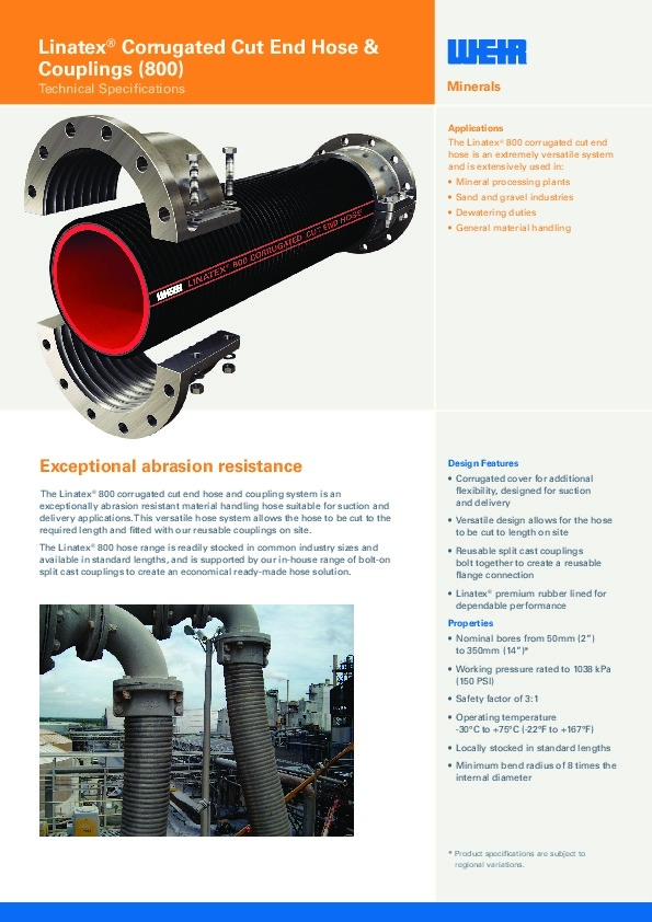 Brochure - Eng - linatex 800 corrugated cut end hard wall hose spec ...