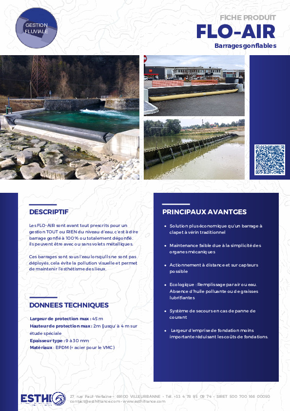 Brochure - Fiche produit flo-air - Esthi - FranceEnvironnement
