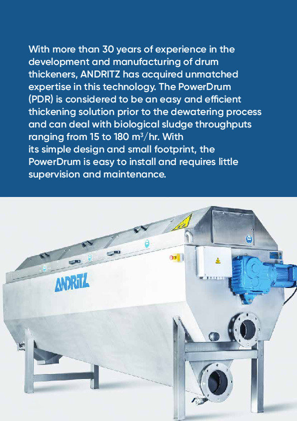 Brochure - Andritz drum thickener powerdrum english - Andritz sas ...