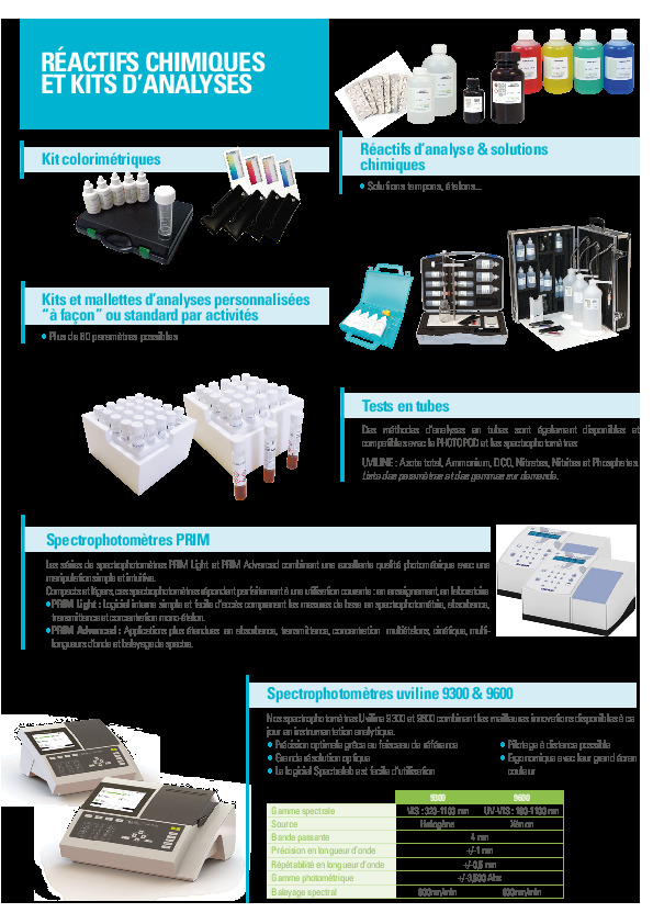 Brochure - Catalogue produits aqualabo - Aqualabo - FranceEnvironnement
