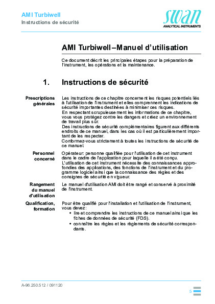 Brochure - Manuel d'utilisation ami_turbiwell - Swan instruments d ...