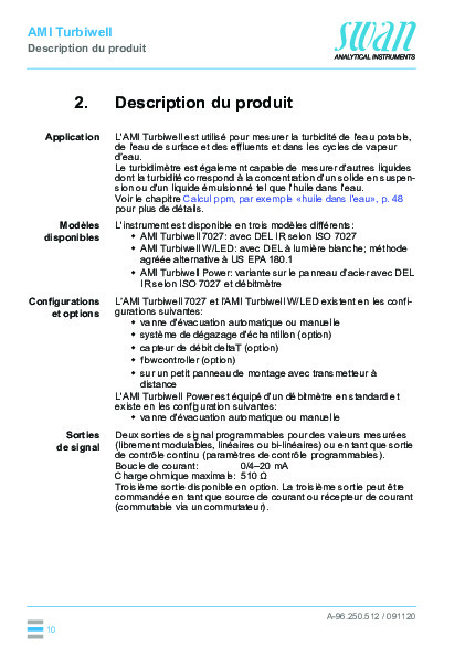Brochure - Manuel d'utilisation ami_turbiwell - Swan instruments d ...