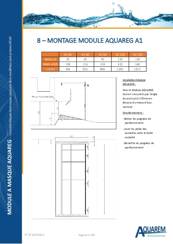 PDF - Fiche produit module a masque aquareg - Aquarem - FranceEnvironnement