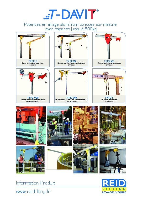 Brochure - Fiche technique et configurations reid t-davit - Reid ...