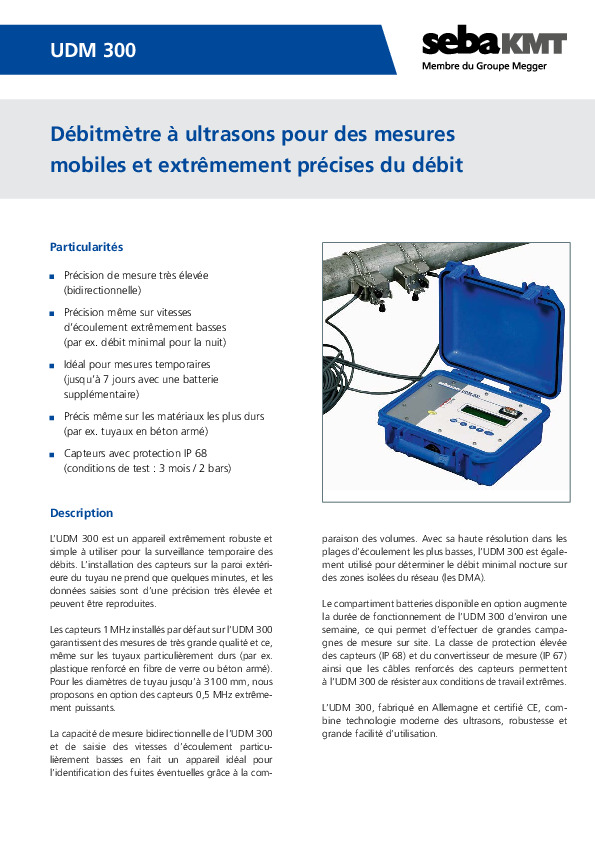 Brochure - Udm-300_br_fr - Seba-service - FranceEnvironnement