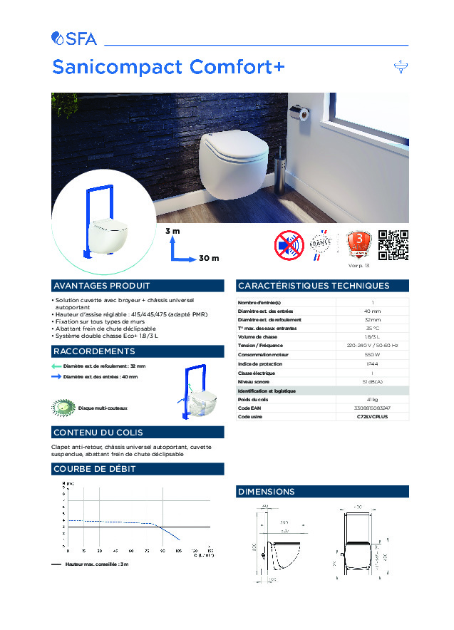 Brochure - Sanicompact-comfort-plus-product-sheet-2023-fr - Sfa ...