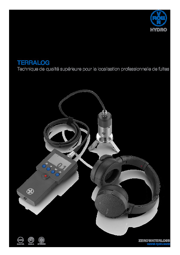 Brochure - Fiche produit terralog - Vonroll hydro france sas - FranceEnvironnement