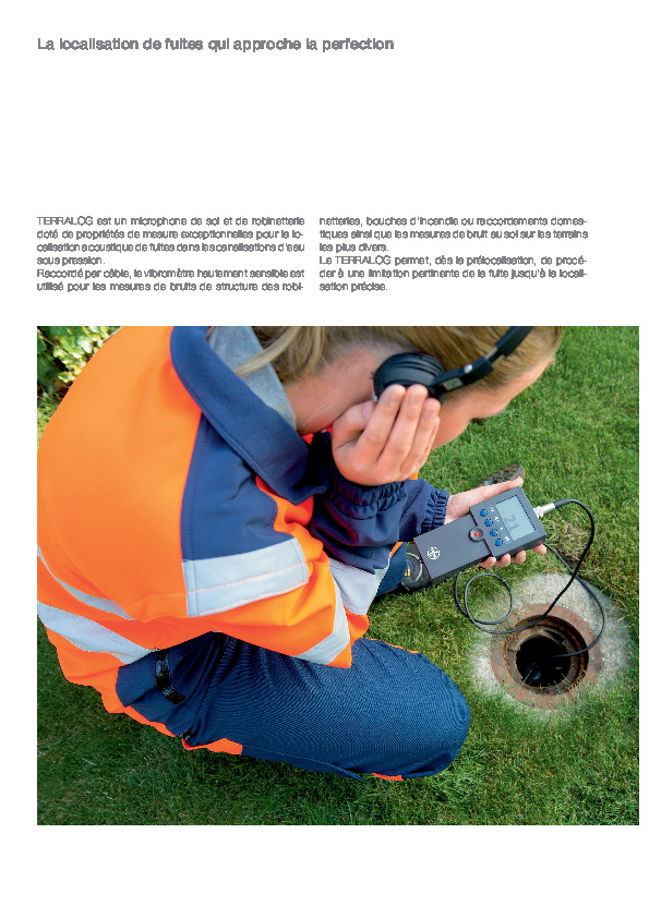 Brochure - Fiche produit terralog - Vonroll hydro france sas - FranceEnvironnement
