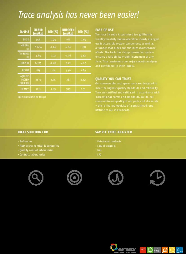 Brochure - Flyer-trace-sn-cube-en - Elementar® - FranceEnvironnement