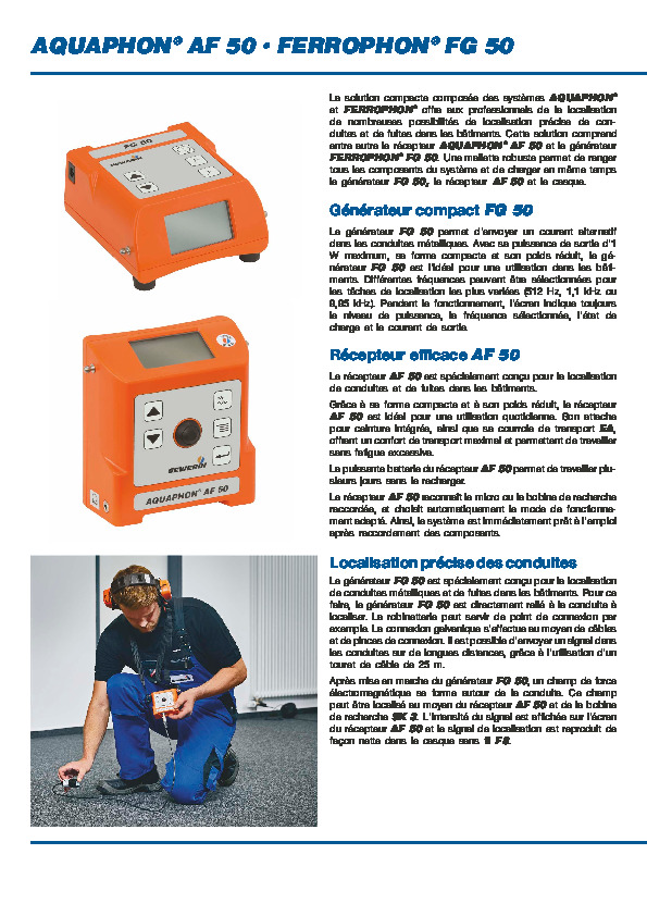 Brochure - Doc aquaphon af 50_ferrophon fg 50_f - Sewerin ...