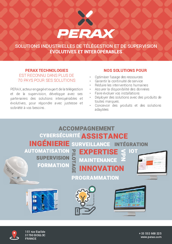 Brochure - Plaquette perax - Perax technologies - FranceEnvironnement