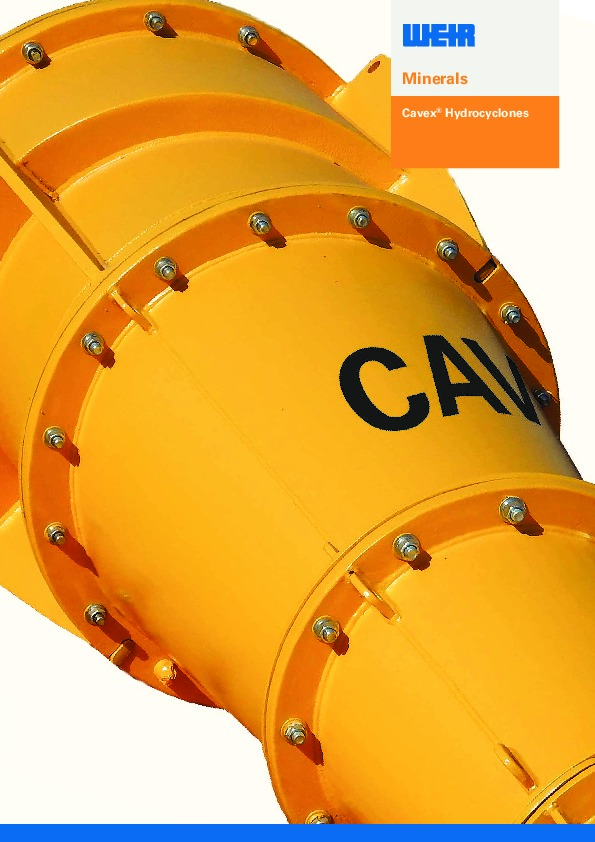 PDF - Cavex hydrocyclones.pdf - Cavex® - FranceEnvironnement