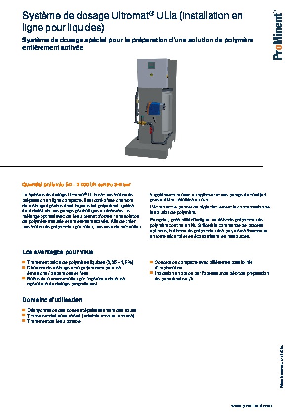 Brochure - Flyer-ultromat-ulia-fr - Prominent france s.a.s ...