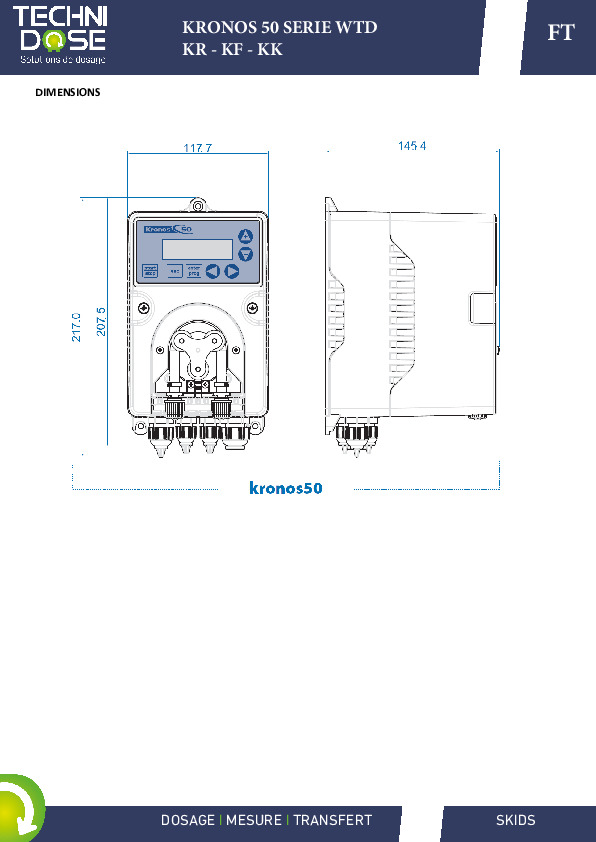 Brochure - Technidose - kronos 50 kk -kr & kf - ft - Technidose - FranceEnvironnement