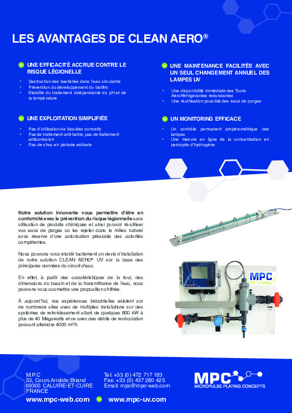 Brochure - Notre solution clean aero® - Mpc - FranceEnvironnement