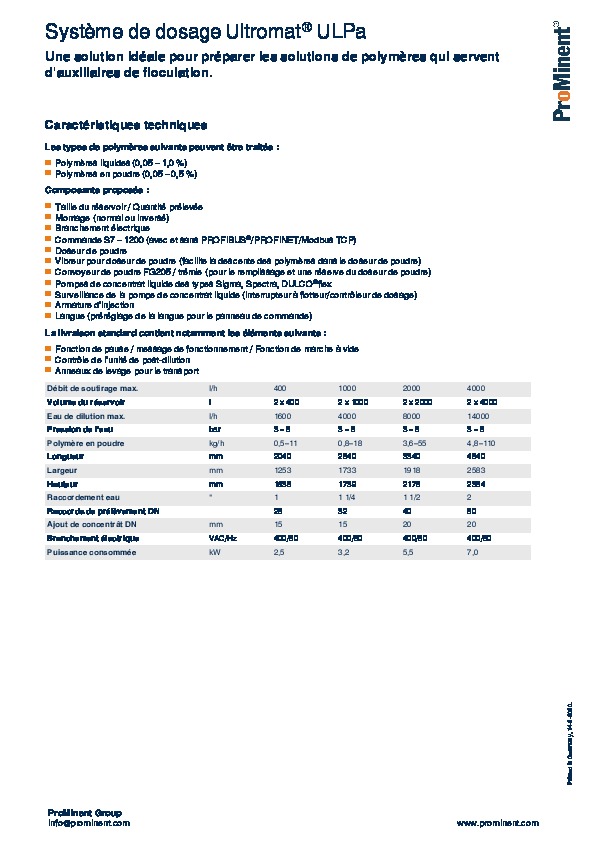 Brochure - Flyer-ultromat-ulpa-fr - Prominent - FranceEnvironnement
