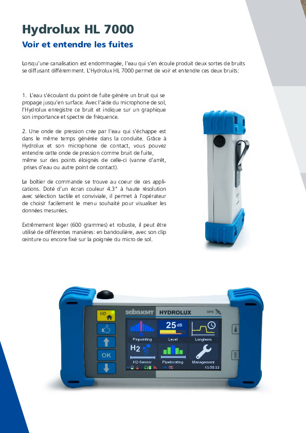 Brochure - Hydrolux-hl-7000_br_fr - Seba-service - FranceEnvironnement