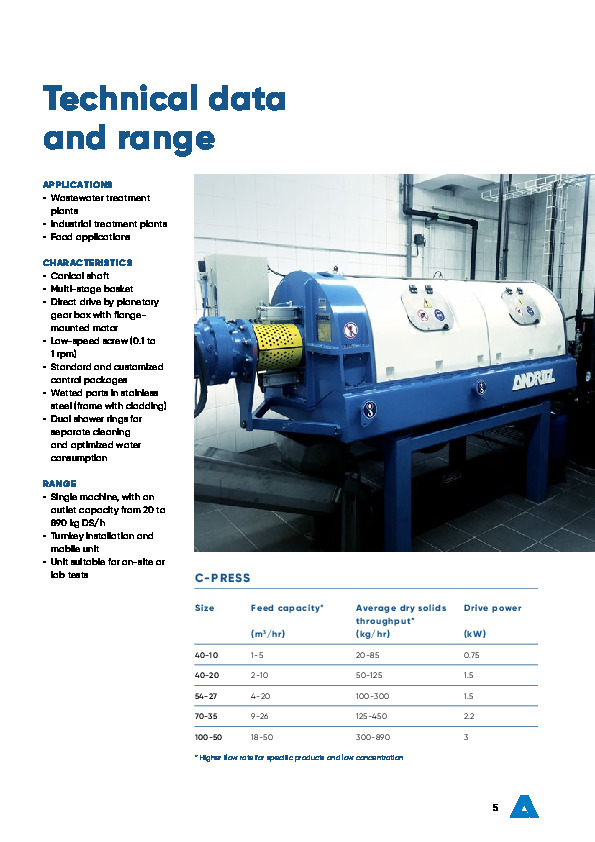 Brochure - Screw press andritz cpress english - Andritz sas ...