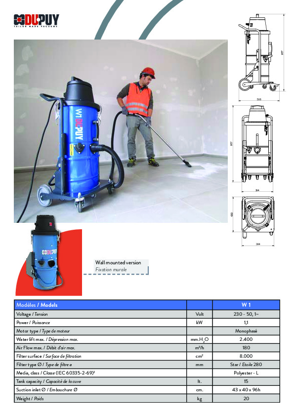 Brochure - Dust_heavy_dust_fr - Dupuy vacuums - FranceEnvironnement