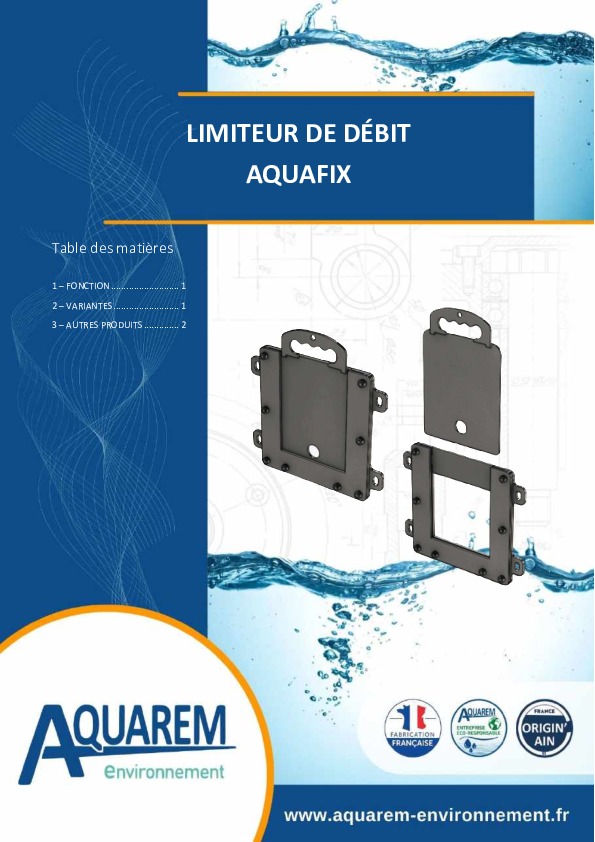 Brochure - Fiche produit aquafix aquarem-environnement - Aquarem ...