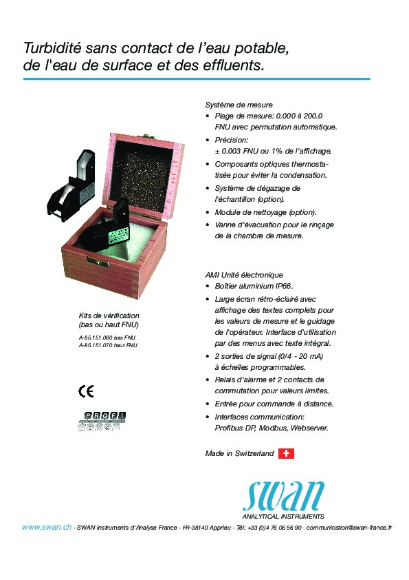 Brochure - Brochure ami_turbiwell - Swan instruments d'analyses sarl ...