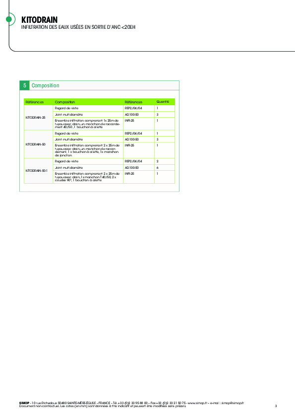 Brochure - Fiche technique kiotdrain - Simop - FranceEnvironnement