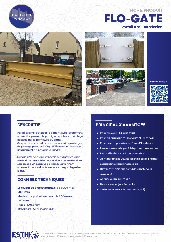 Brochure - Flo gate - Esthi - FranceEnvironnement