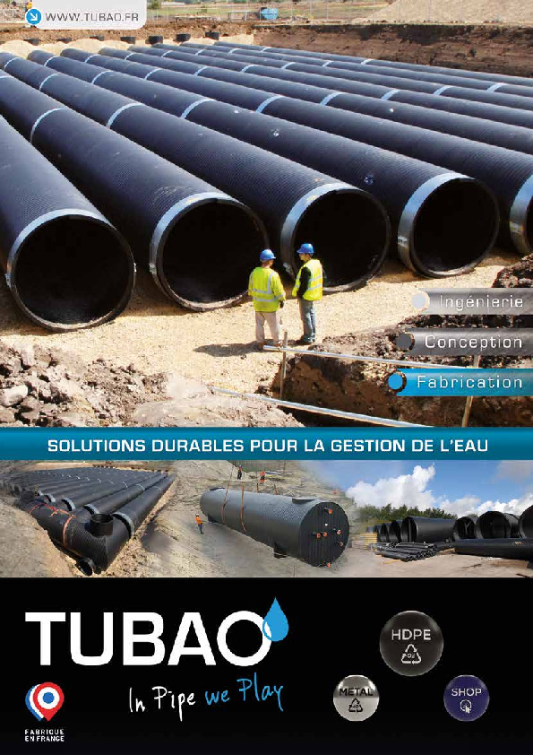 Brochure - Catalogue tubao pehd - Tubao sas - FranceEnvironnement
