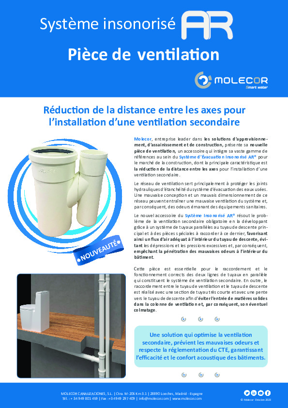 Brochure - Fiche pièce de ventilation secondaire ar® - Molecor ...