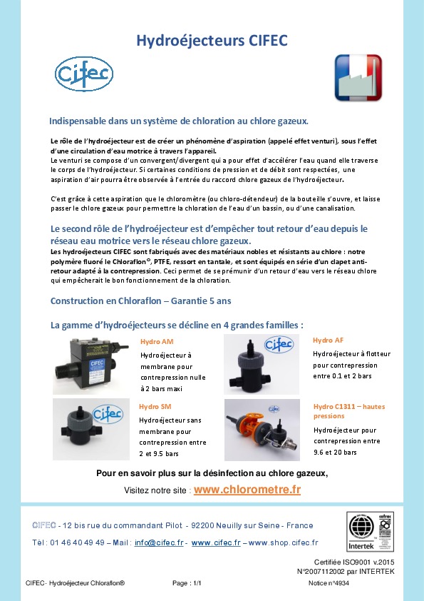 hydro-ejecteurs - France