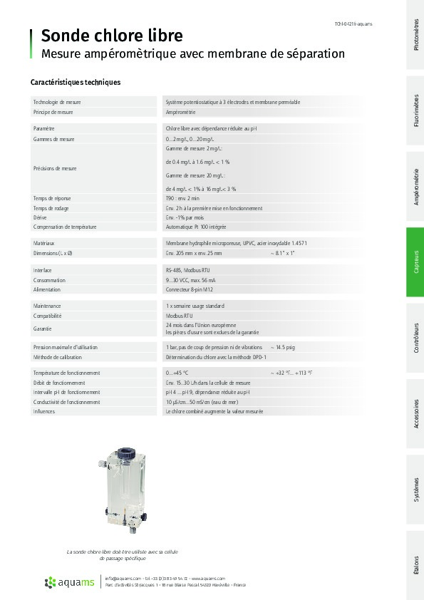 Brochure - Tchl - Aquams® - FranceEnvironnement