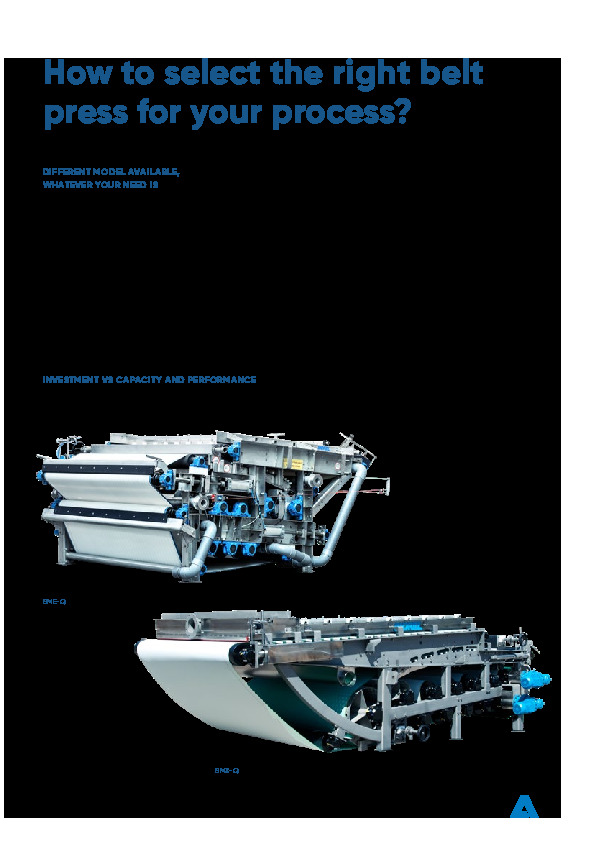 Brochure - Belt press andritz sme/smx english - Andritz sas ...