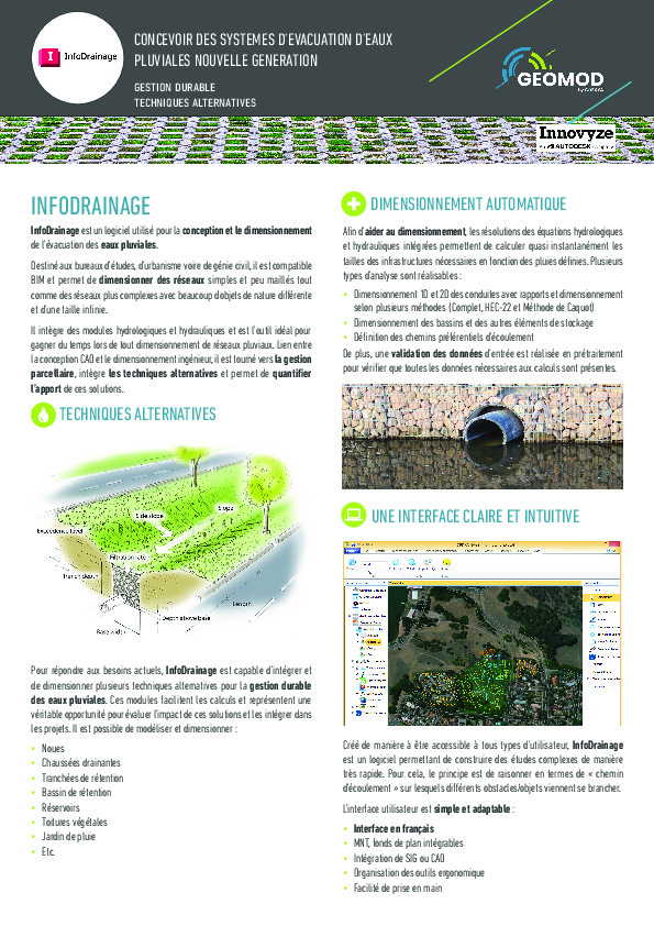 Brochure - Infodrainage - Geomod by coexya - FranceEnvironnement