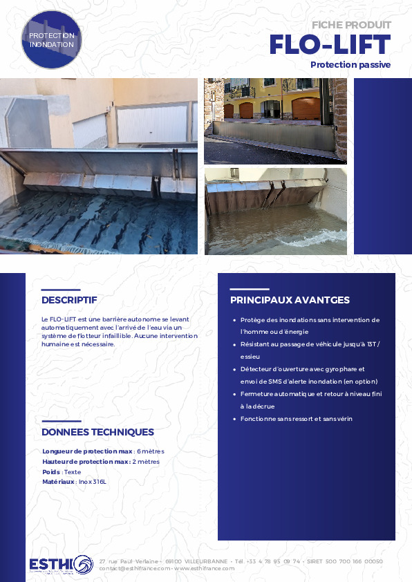 Brochure - Flo-lift - Esthi - FranceEnvironnement