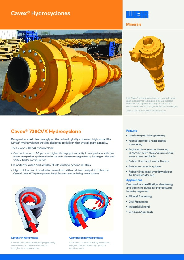 Brochure - Eng - cavex cvx700 spec sheet.pdf - Cavex® - FranceEnvironnement