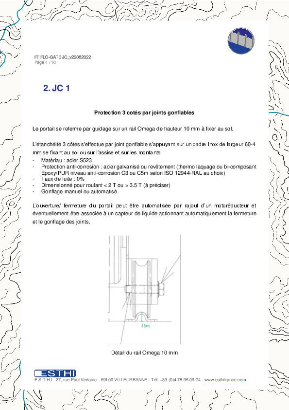 Brochure - Fiche technique portail jpc - Esthi - FranceEnvironnement