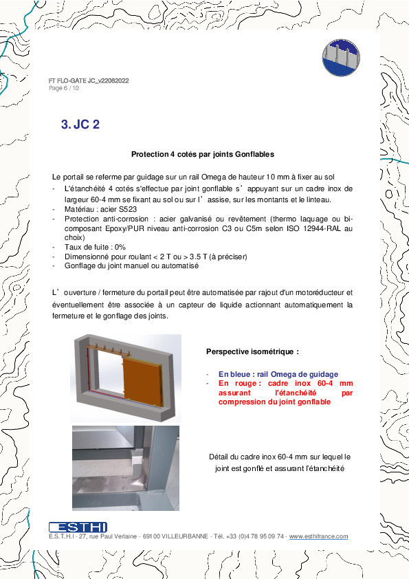 Brochure - Fiche technique portail jpc - Esthi - FranceEnvironnement