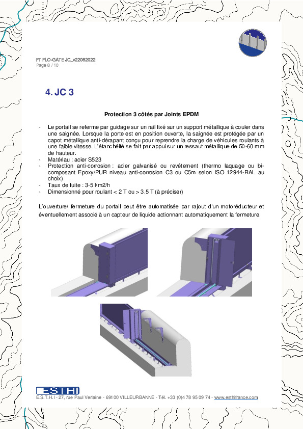 Brochure - Fiche technique portail jpc - Esthi - FranceEnvironnement