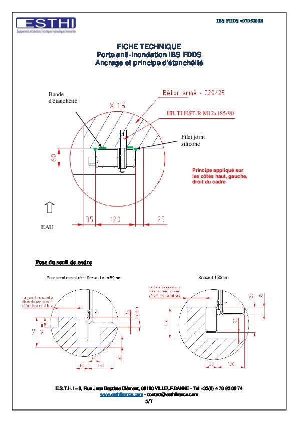 PDF - Fiche technique porte ibs fdds - Esthi - FranceEnvironnement