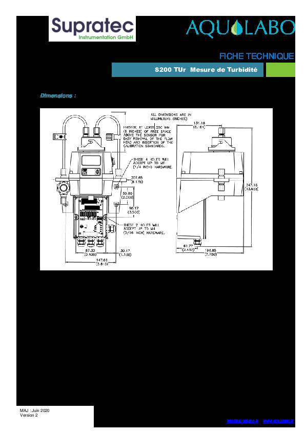 Brochure - Fichetechnique_s200_tur - Supratec® - FranceEnvironnement