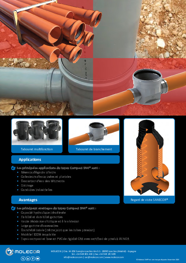Brochure - Brochure compact sn4® - Molecor® - FranceEnvironnement
