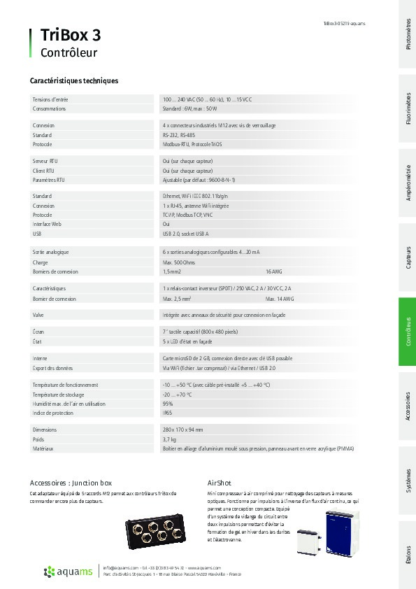 Brochure - Tribox3 - Aquams® - FranceEnvironnement