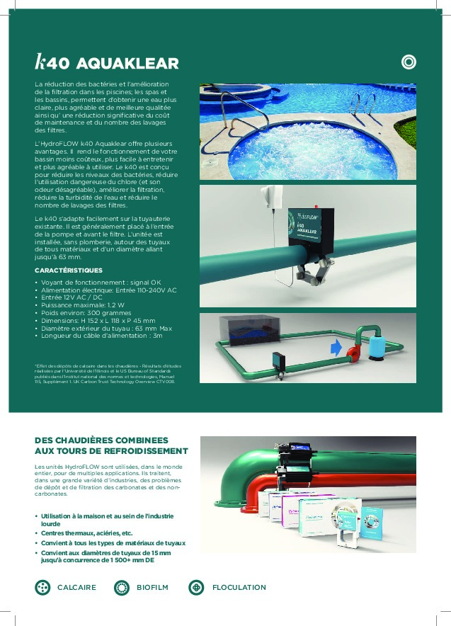 Brochure - Brochure hydroflow aquaklear k40 - Europaz - FranceEnvironnement