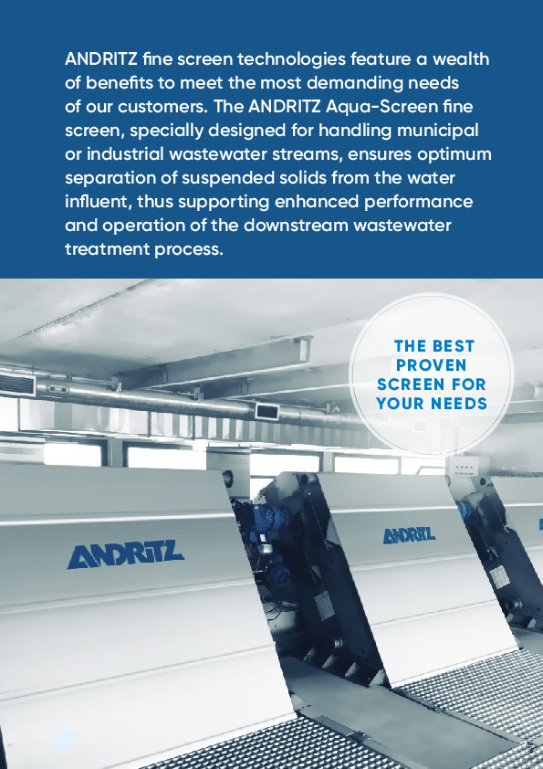 Brochure - Andritz fine screens aquascreen english - Andritz sas ...